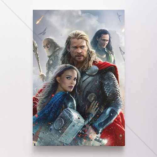 Thor Poster Canvas Dark World Avengers Movie Superhero Marvel MCU Print ...