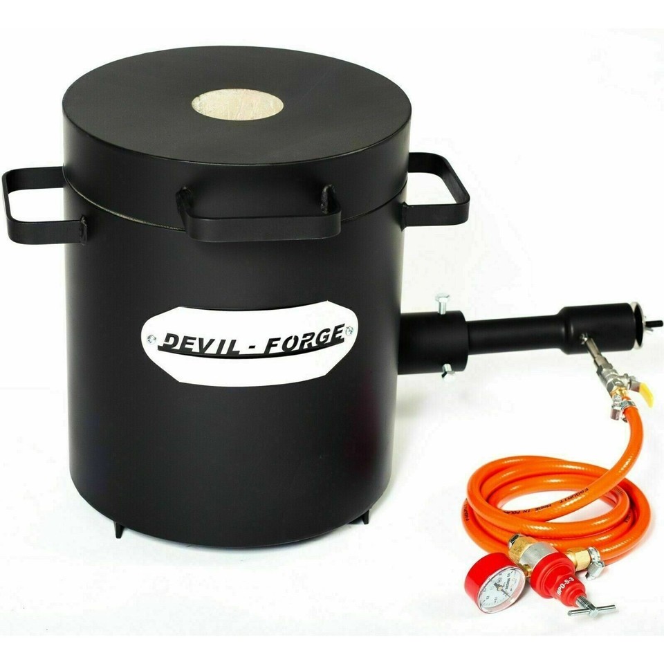 DEVIL-FORGE FB2M–10KG Gas Propane Furnace Foundry Oven Kiln Burner USA ...