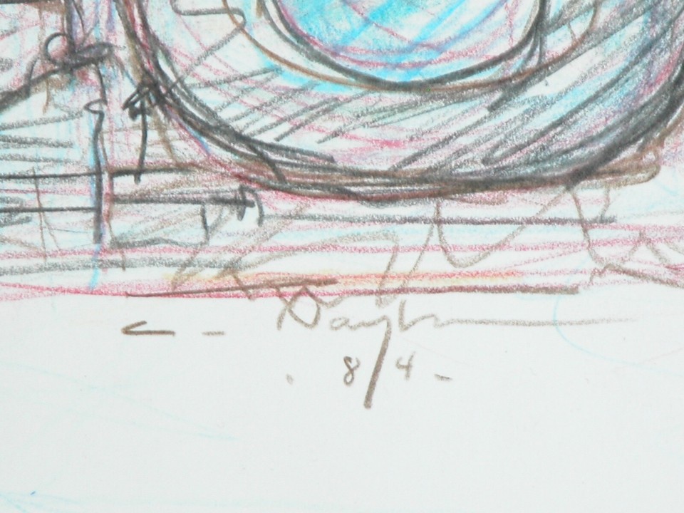 Vtg 1980s Rock n Roll Drummer Drawing Sketch Band Concert CHRISTOPHER ...