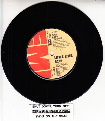 LITTLE RIVER BAND Shut Down Turn Off 7" 45 rpm record + juke box title ...