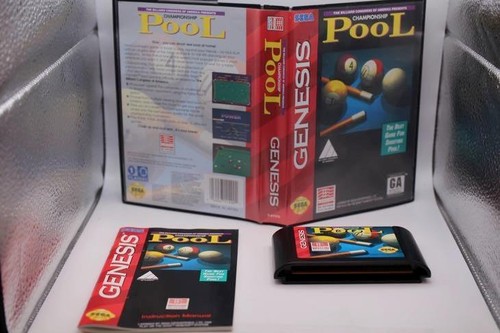 Championship Pool (Sega Genesis, 1993) CIB Complete Box Manual Tested ...