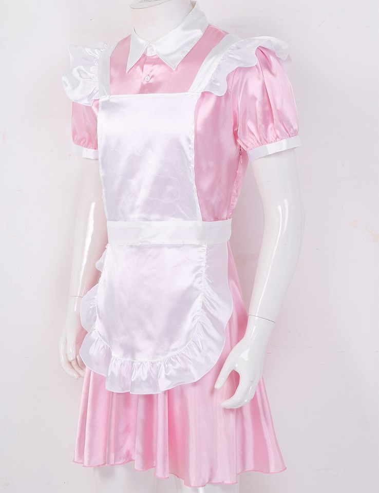 Male French Maid Apron Dress Mens Halloween Party Role Play Fancy ...