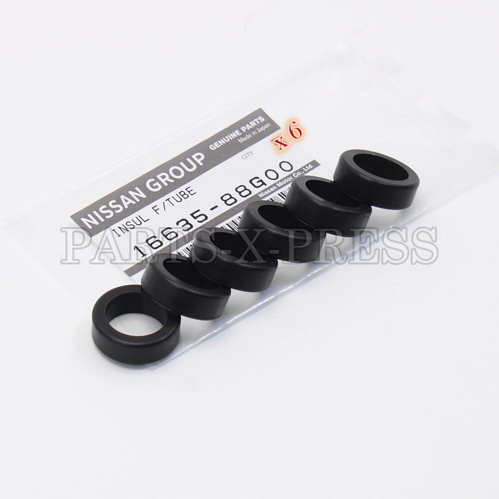 GENUINE OEM NISSAN FUEL INJECTOR LOWER CUSHION RING SEAL SET OF SIX ...