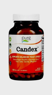 Pure Essence Candex 120 Veggie Caps Dairy-Free GF Exp 1/2026 Vegan ...