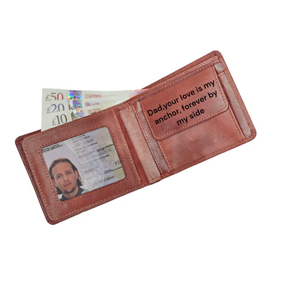 Personalised Woodbridge Top Grain Leather Coin Pocket Wallet For Men ...