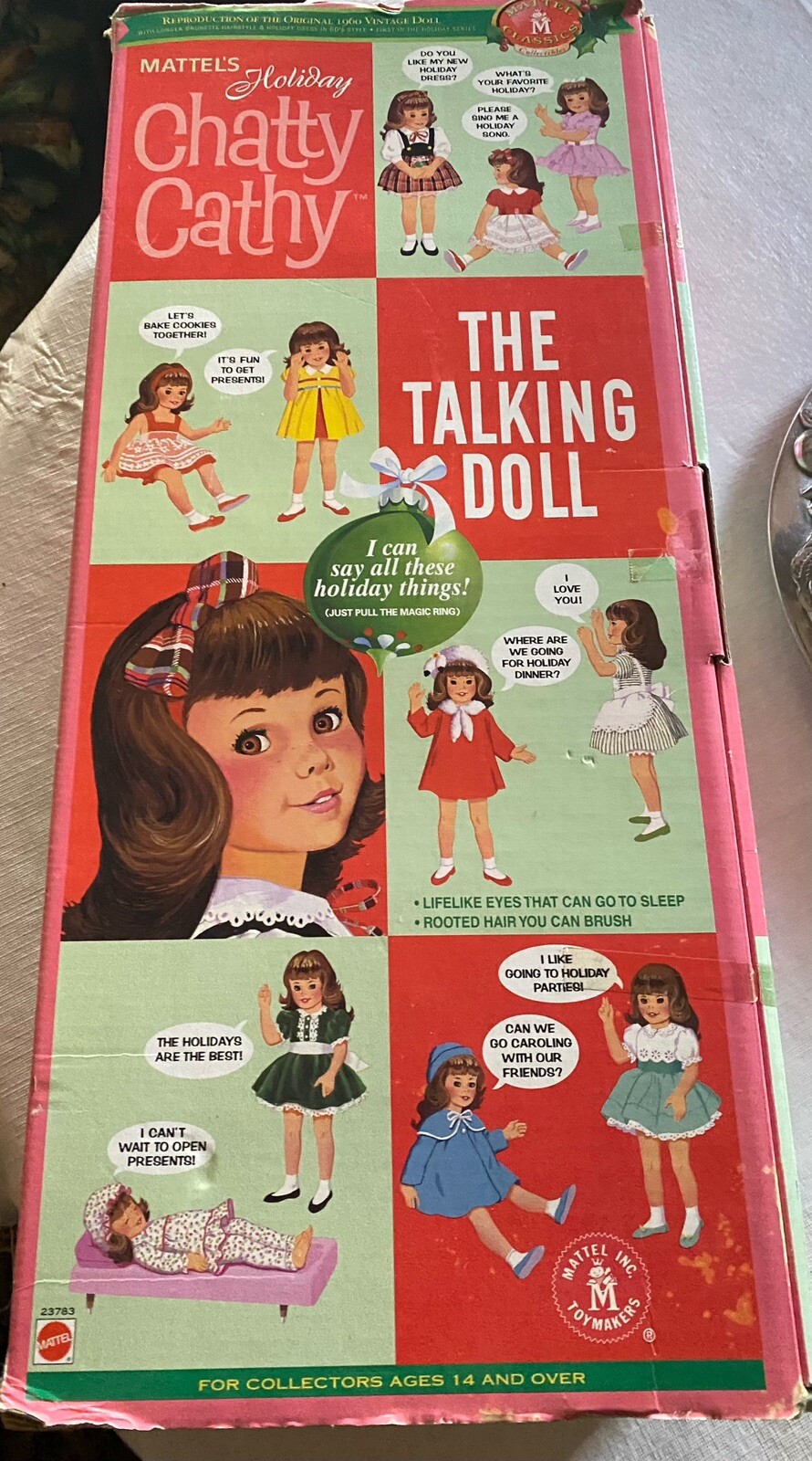 Mattel Holiday Chatty Cathy Doll 1998 Reproduction of 1960 Original ...
