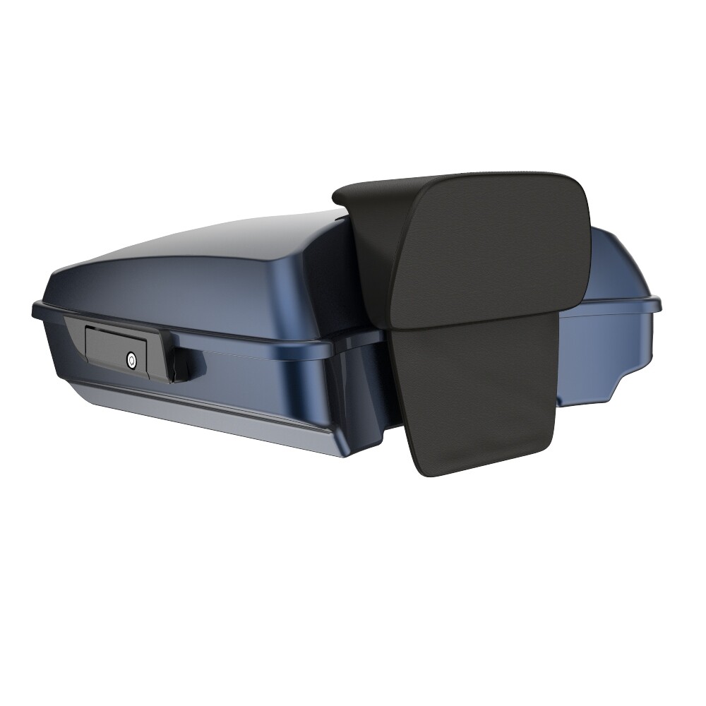 Midnight Blue Razor Tour Pack Pak Trunk Luggage For 97+ Harley Street ...
