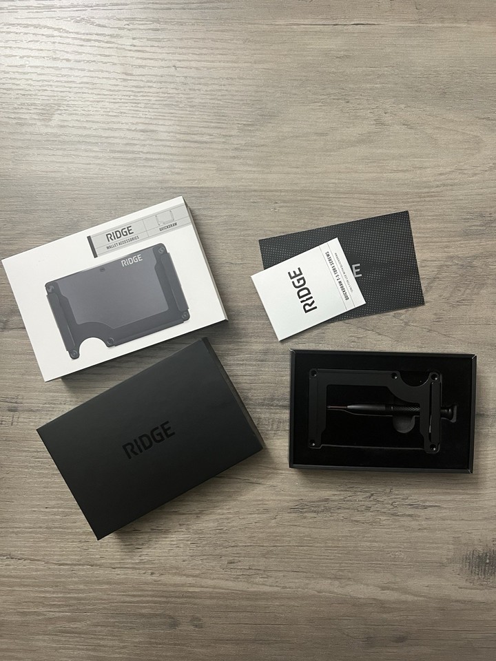 The Ridge Wallet Accessories QUICK DRAW - Black, Excellent, Open Box | eBay