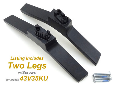 New Toshiba 43V35KU TV Stand Legs w/Screws [254292 / 254297] | eBay