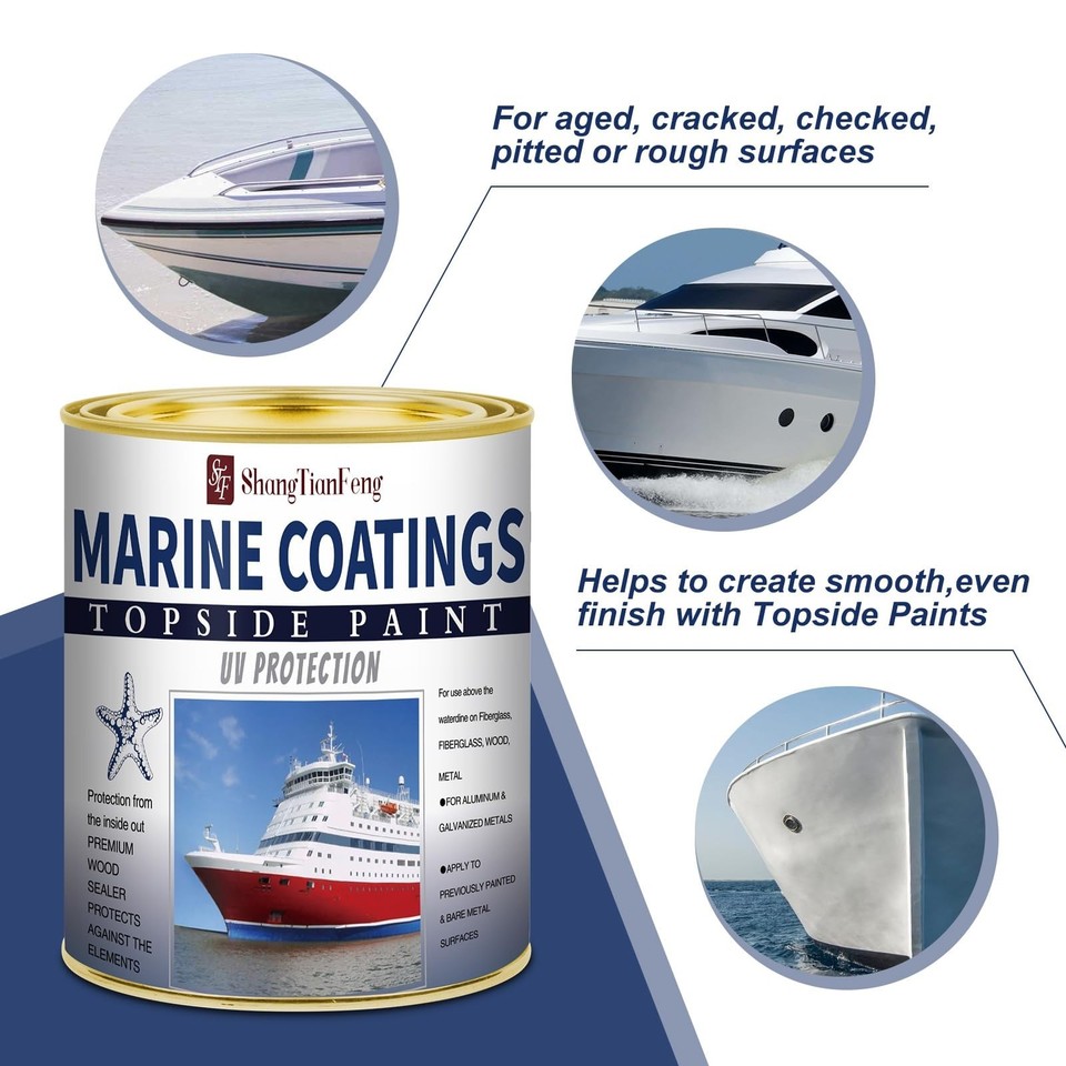 Marine Boat Paint 32oz Brilliant Navy Blue - Deck & Aluminum Boat ...