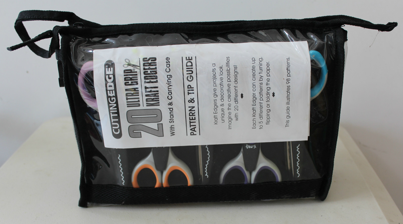 Set of 20 Ultra Grip KRAFT Edgers Craft Scissors w/Stand & Carrying ...