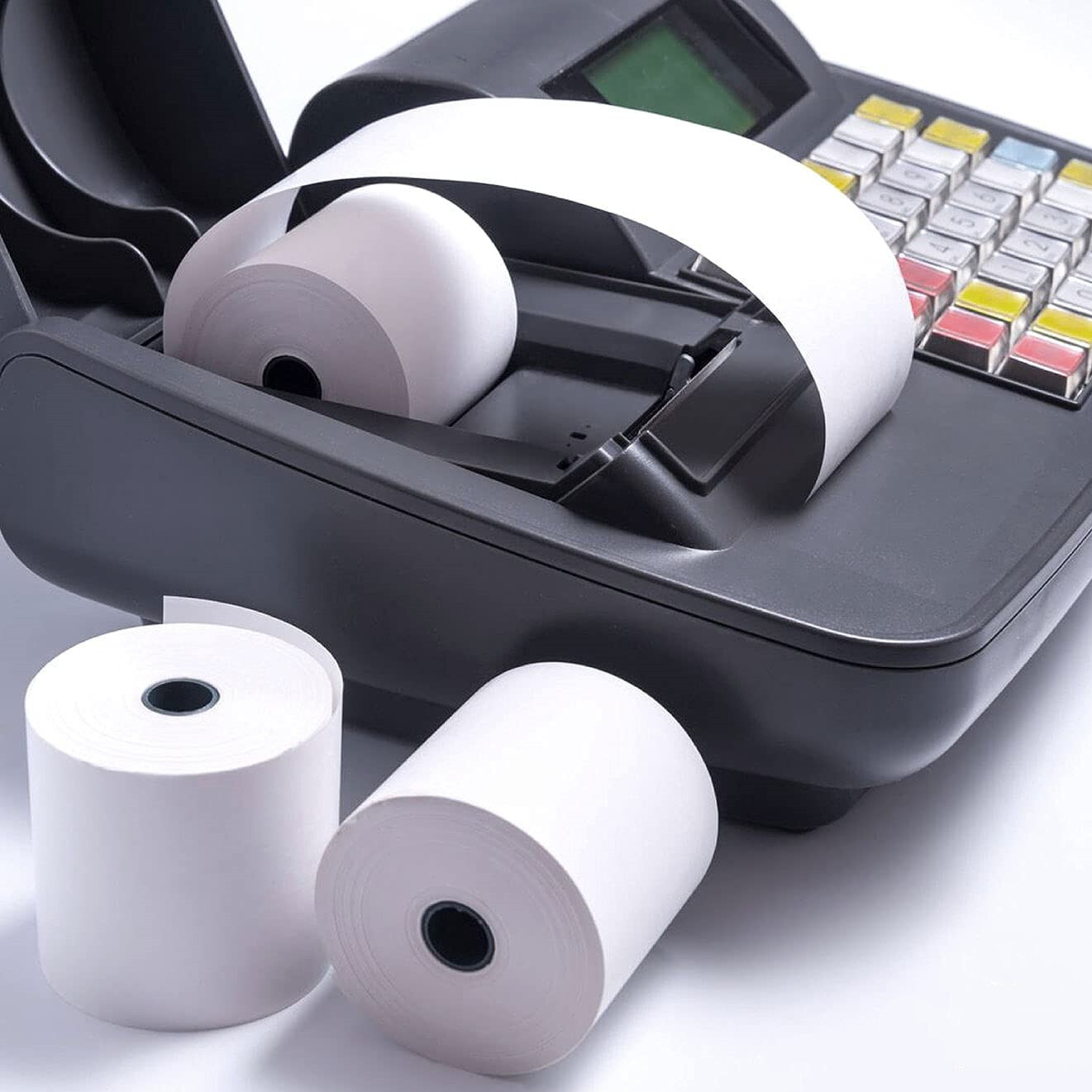 57x40mm Machine Till Credit Card PDQ Thermal Paper Rolls Cash Register ...