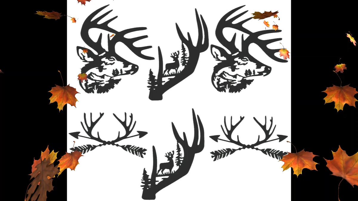 Deer Antler Silhouette