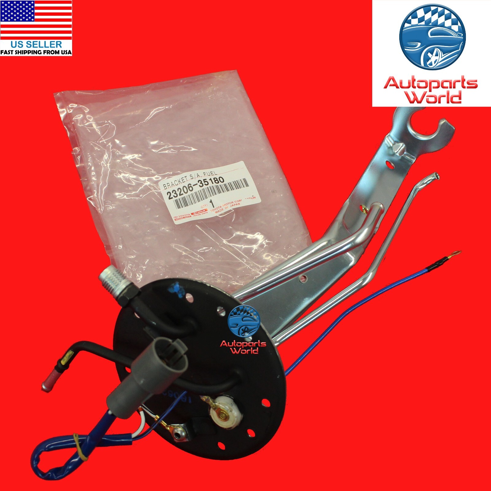 GENUINE OEM TOYOTA 89-91 PICKUP FUEL PUMP MOUNT BRACKET WITH GASKET ...