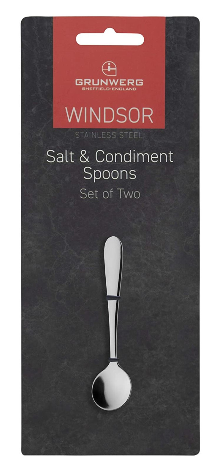 Windsor Salt & Condiment Small Quality Stainless Steel Spoons Pack 2 ...