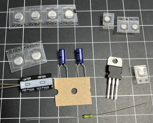 SNES Complete Rebuild Kit Capacitors Pico Fuse Voltage Regulator Super ...