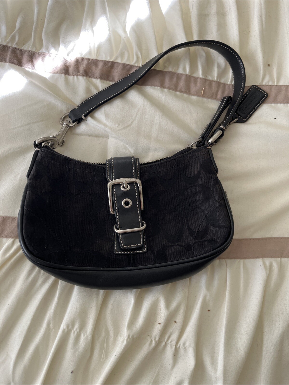 Coach Demi Hampton Monogram Jacquard Shoulder Buckle … - Gem