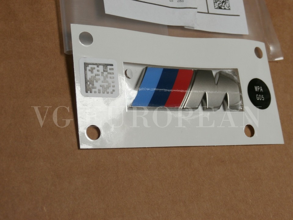 2018-2023 BMW G05 X5 Cerium Gray Fender Emblem "M" Lettering Decal ...