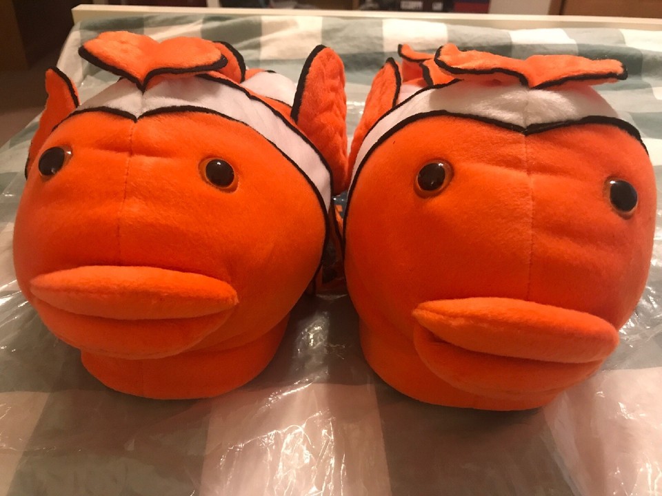 Nemo Fish Animal Feet Happy Feet Slippers Size Large. Men’s Medium C ...
