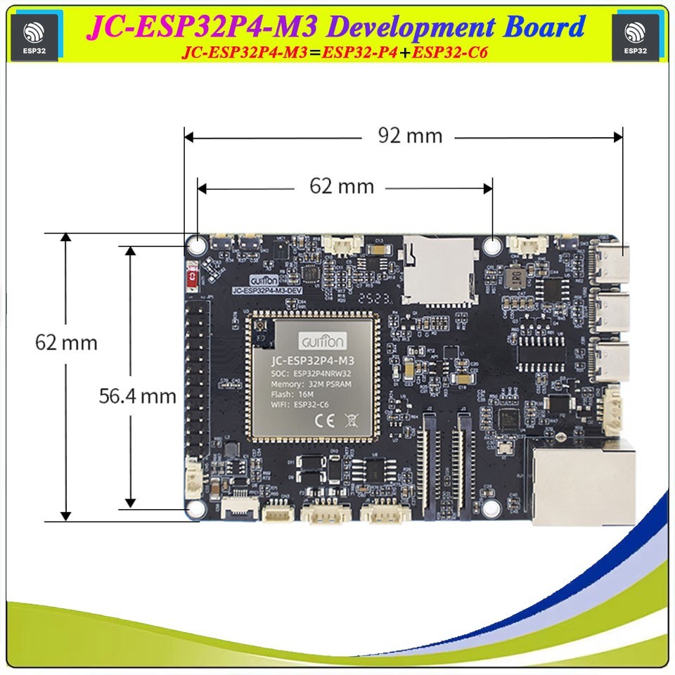 JC-ESP32P4-M3 Dev Board (ESP32-P4 + ESp32-C6) support DSI CTP Display CSI Camera | eBay