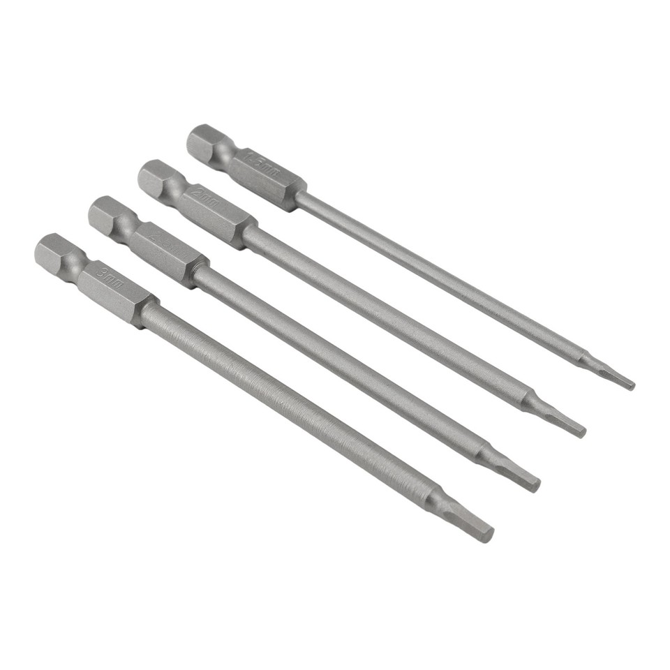 Screwdriver Bits Tools Silver Tool 1.5/2.0/2.5/3.0mm 4pcs Magnetic Head ...