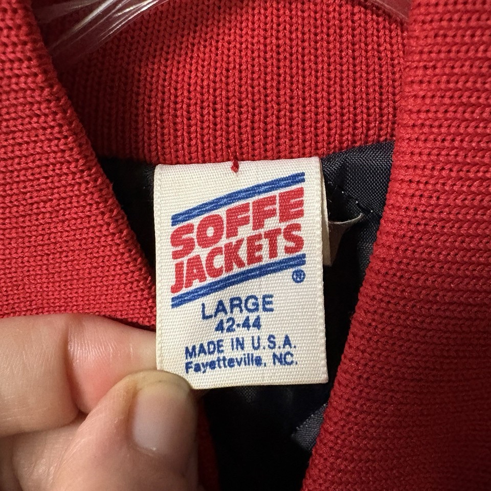 Vtg US Marines Jacket Mens Large USMC Red Satin Bomber Logo Military ...