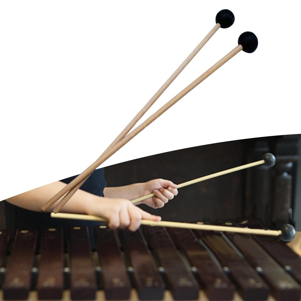 2Pcs Rubber Mallet Percussion Instrument,Xylophone Bell Mallets Sticks ...