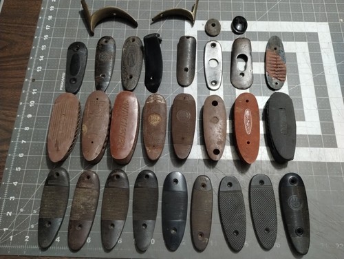 Lot Of Over 20 Vintage Rifle, Shotgun Butt Plates. Beretta, Browning ...