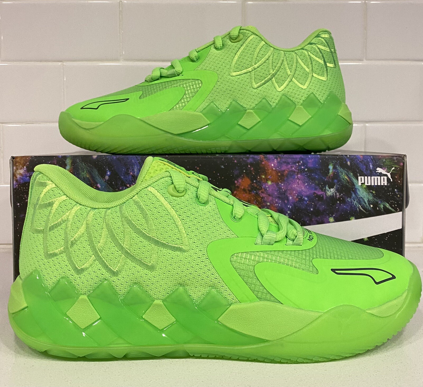 Puma LaMelo Ball MB.01 Lo Green Gecko/Volt 376941-07 New in Box Mens Sz ...