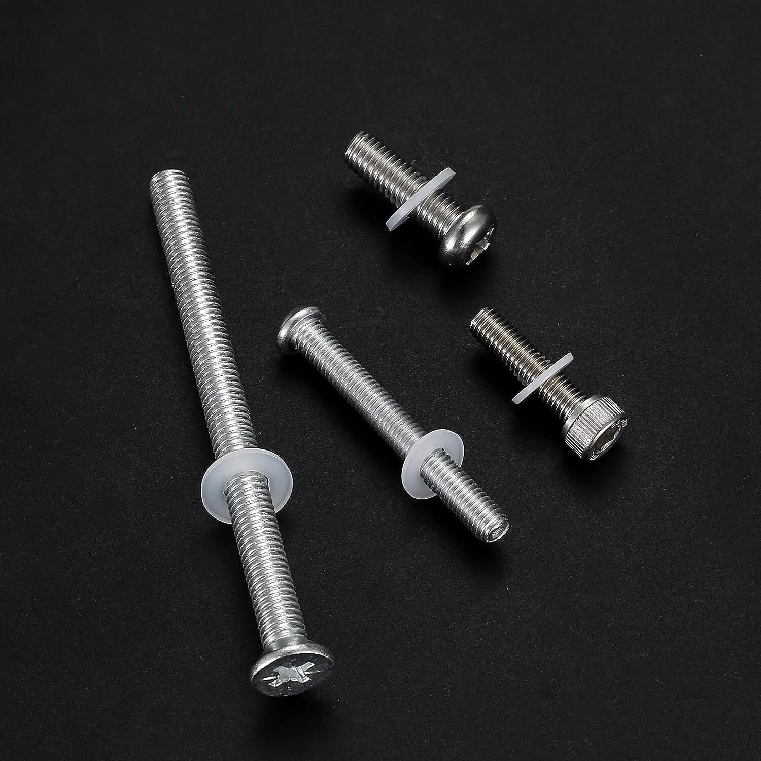 650 Pcs White Nylon Flat Washer Assortment Kit, round Flat Nylon ...