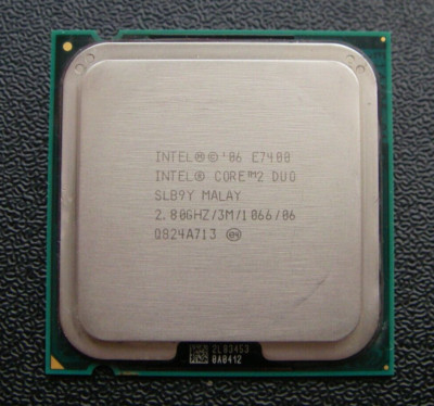 INTEL Dual Core E7400 LGA775 CPU Wolfdale 2.8GHz SLB9Y | eBay UK