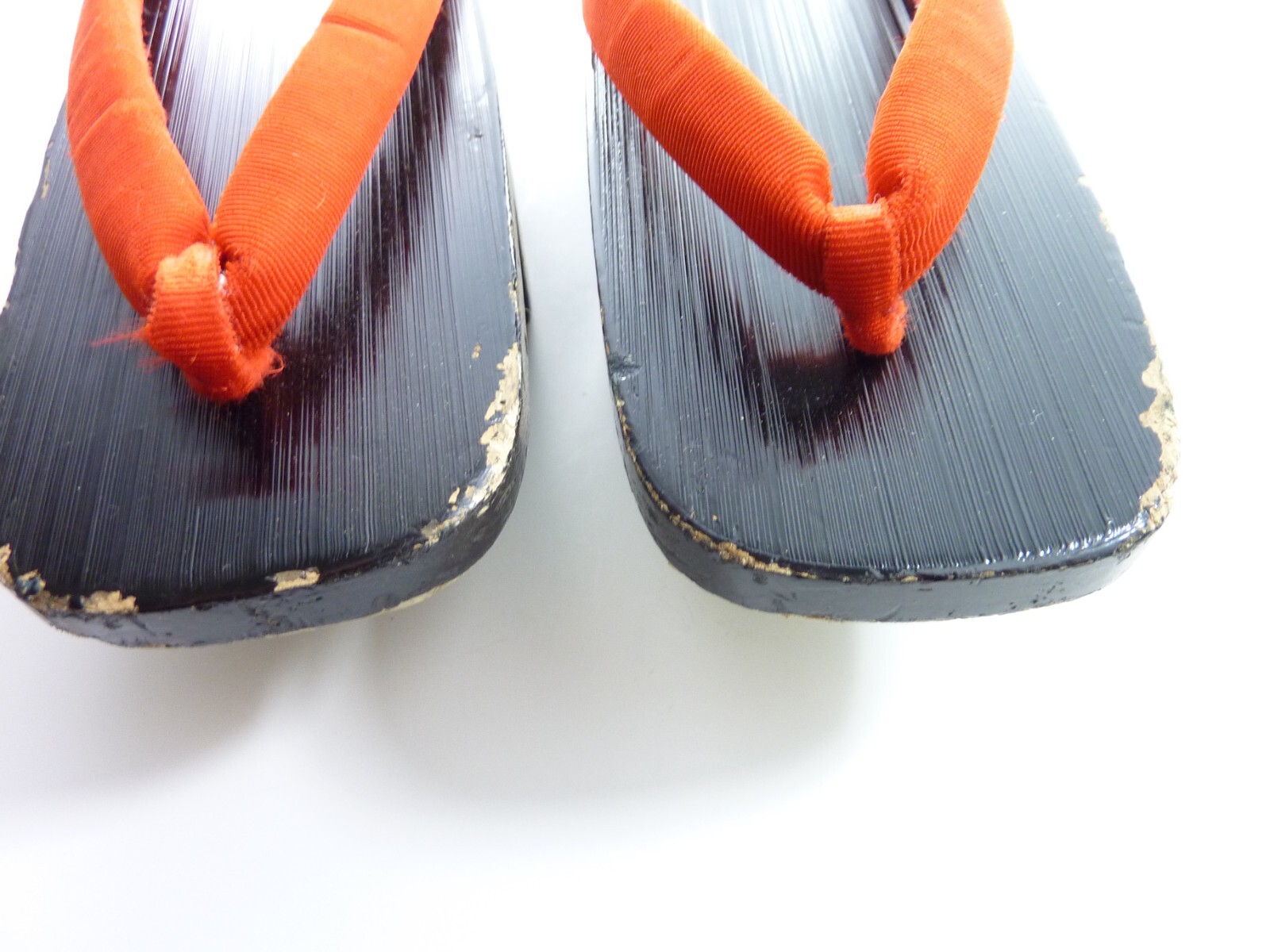 Authentic Vintage Osaka Geta Black Lacquer Wood Japan… - Gem