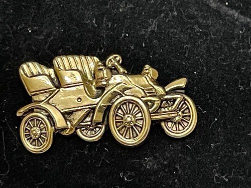 Car Pin used brass gold color auto mobile jalopy hat lapel bag brooch ...