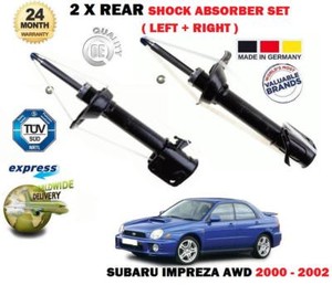 FOR SUBARU IMPREZA 1.6 2.0 AWD WRX 2000-2002 NEW 2X REAR SHOCK ABSORBER ...