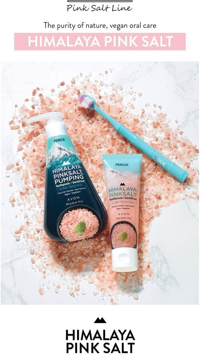 PERIOE Himalayan Pink Salt Toothpaste, Floral Mint 100g | eBay