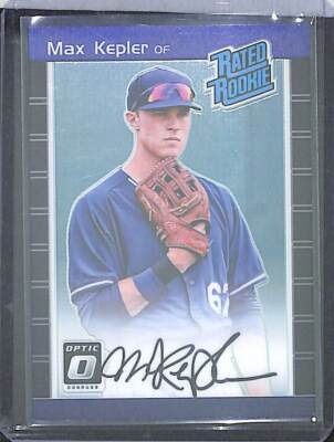 2016 Donruss Optic Black Rated Rookie Autograph #89-MK Max Kepler No 5 ...