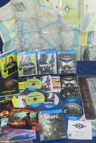 PS4: Cyberpunk 2077 -Complete, Mafia 3, Fallout 4, Batman Arkham Night ...