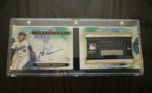 2024 Topps Inception Yoshinobu Yamamoto Laundry Tag & Auto 1/2 Rookie ...