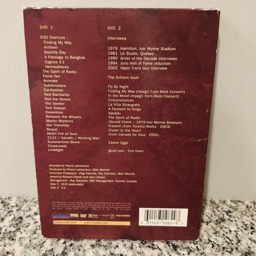 R30 : Rush 30th Anniversary World Tour (2 Disc DVD Set) 2005 Tested ...