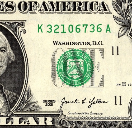 4 digit ladder Fancy Serial Number One Dollar Bill K32106736A | eBay