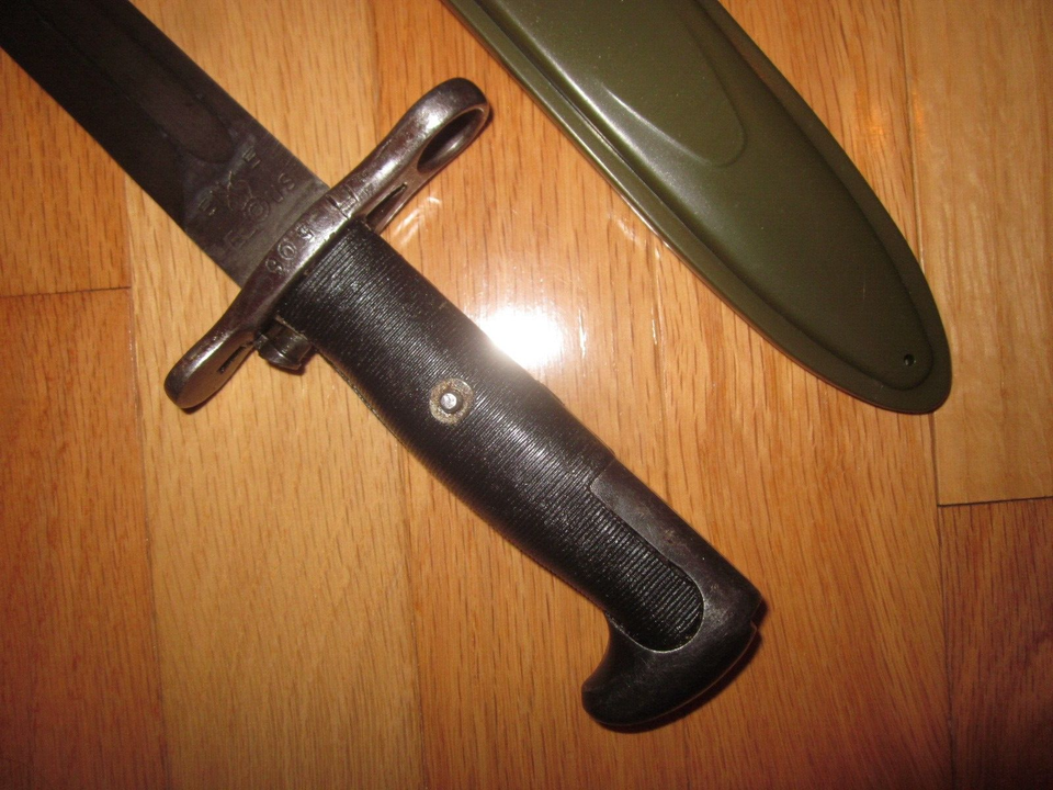Vintage Greek contract WWII type M1 Garand bayonet w/ scabbard !!! | eBay
