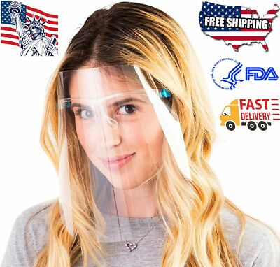 Clear Safety Face Shield 3 Pack Clear Face Shield Guard Mask - Reusable ...