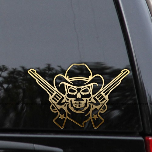 Cowboy Skull Pistols Redneck Country Vinyl Decal Sticker | eBay