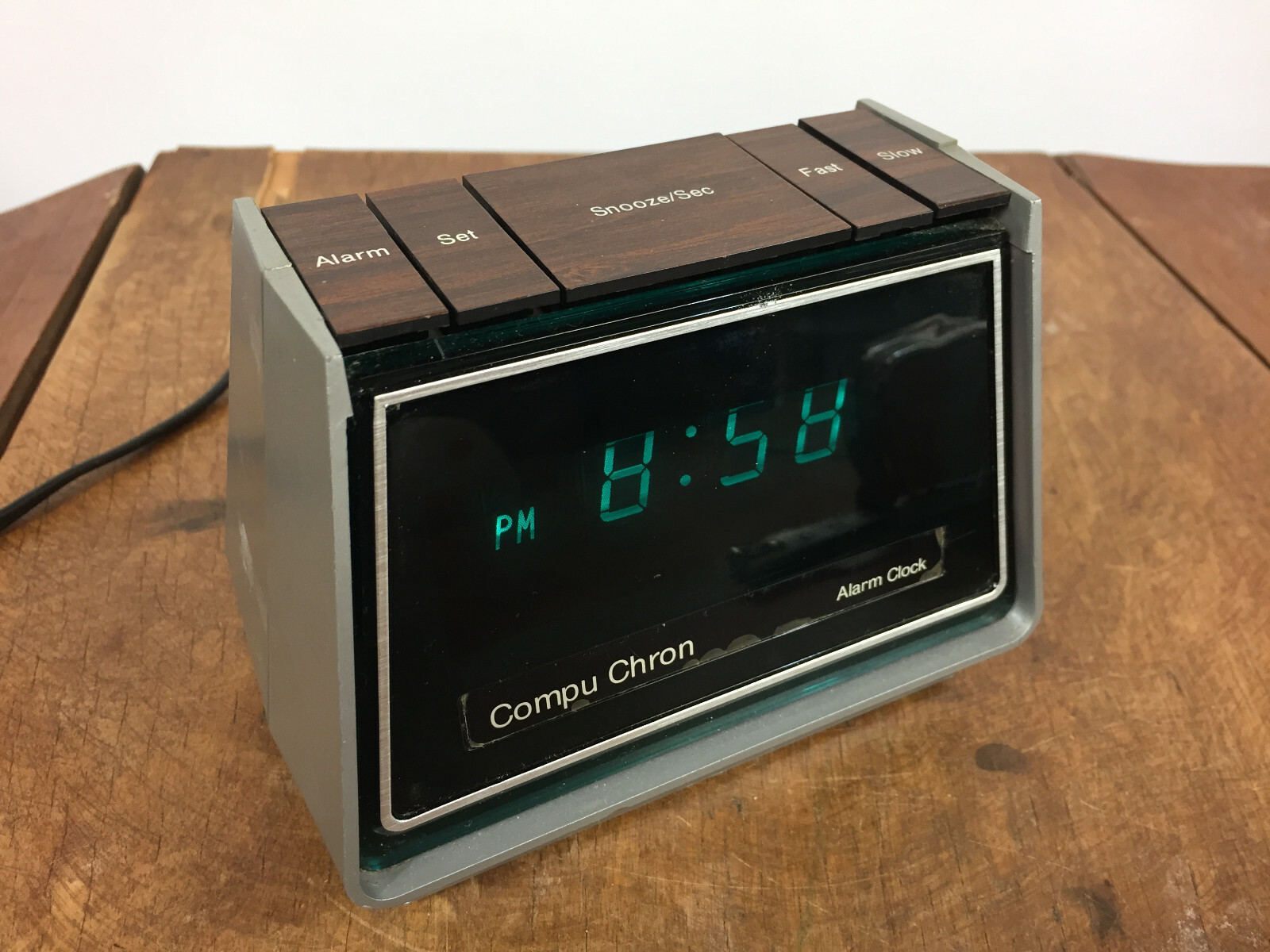 Rare Vintage Compu Chron Digital LED Space Age Green Display Alarm ...