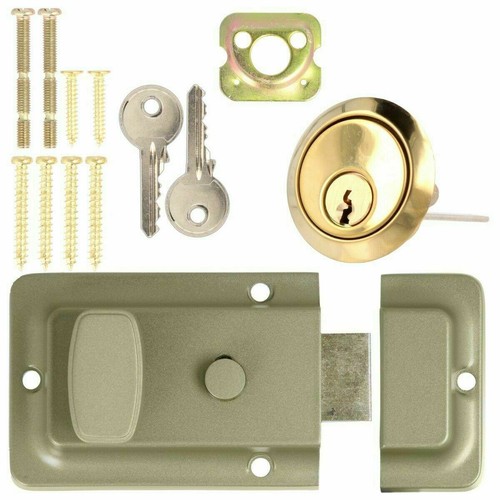 YALE ESSENTIAL 60mm BRASS EFFECT NIGHTLATCH NIGHT LATCH DOOR LOCK HOME ...