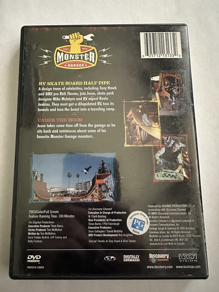Monster Garage: RV Skate Board Half Pipe- Under the hood (DVD ...