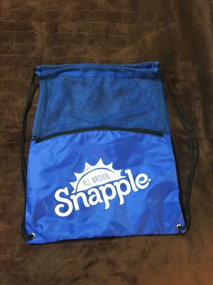 Snapple Tea Drawstring Blue & White Cinch Sack Mesh Bag | eBay