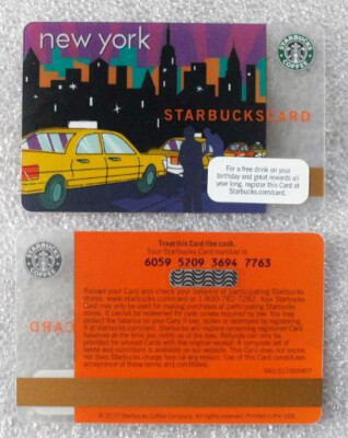 STARBUCKS NEW YORK CITY TAXI 2010 TWO Gift Cards unused | eBay