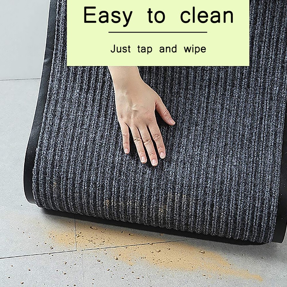 90 x 500CM Hallway Runner Carpet Rug Non Slip Rubber Back Floor Mat ...