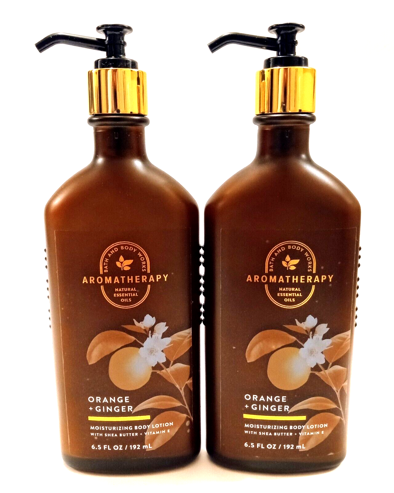 2x Bath & Body Works Aromatherapy ORANGE GINGER Lotion Hand Cream 6.5 ...